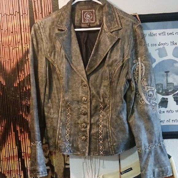 Double D Ranch | Jackets & Coats | Double D Ranch Brown Blazerstyle ...